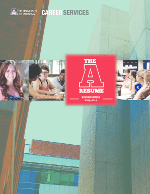 Fillable Online THE UNIVERSITY OF ARIZONA CAREER SERVICES RESUME GUIDE ...
