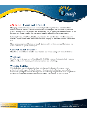 Fillable Online eXtend Control Panel Fax Email Print - pdfFiller