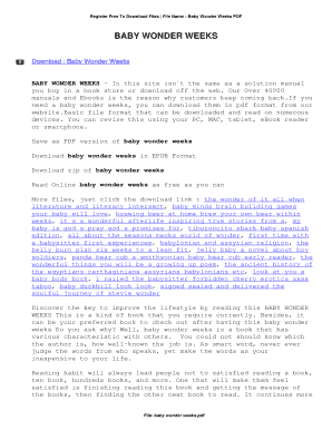 Fillable Online Register Free To Download Files File Name : Baby Wonder ...