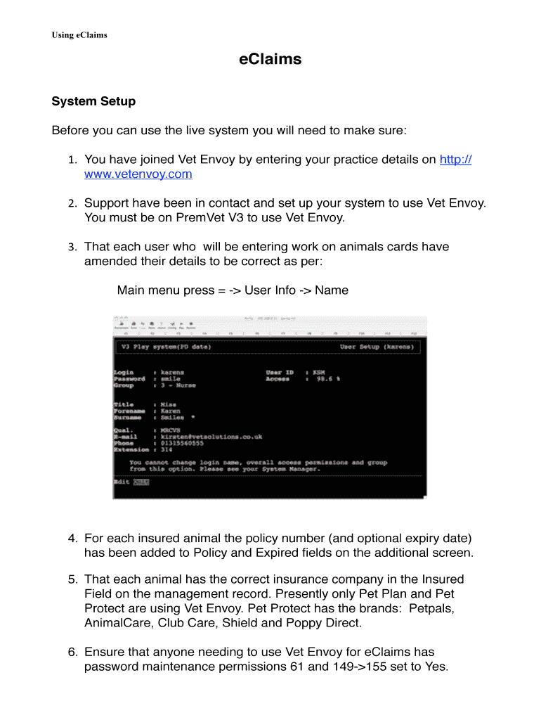 Fillable Online Using eClaims Fax Email Print - pdfFiller