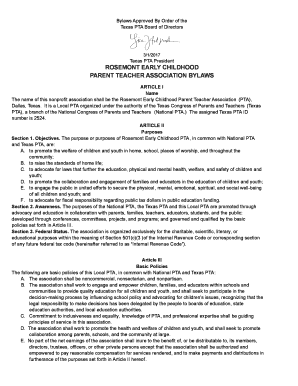 Fillable Online Texas PTA President Fax Email Print - pdfFiller