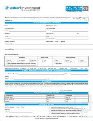 Fillable Online (KYC) Application Form - HDFC Mutual Fund Fax Email ...