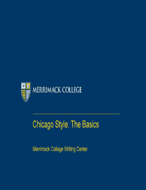 Fillable Online Chicago Style: The Basics Fax Email Print - pdfFiller