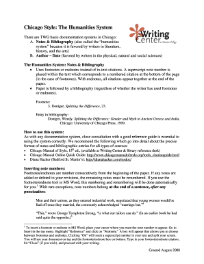 Fillable Online Chicago Style: The Humanities System Fax Email Print ...