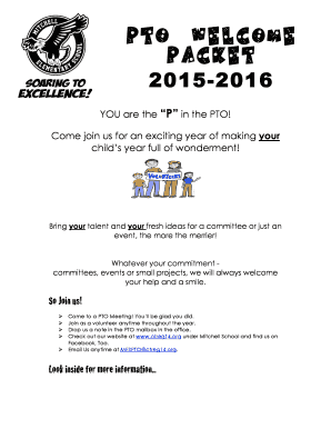 Fillable Online PTO Welcome Fax Email Print - pdfFiller
