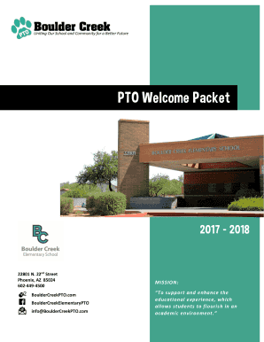 Fillable Online PTO Welcome Packet Fax Email Print - pdfFiller
