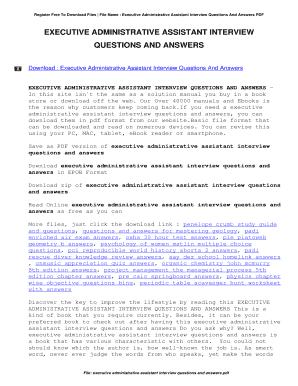 Fillable Online Register Free To Download Files File Name : Executive ...