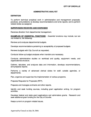 Fillable Online To perform technical analytical work in administrative ...