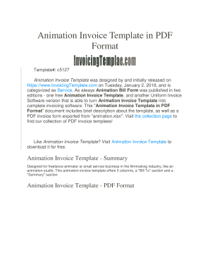 Fillable Online Animation Invoice Template in PDF Fax Email Print ...