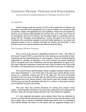 Fillable Online Contract Review Policies and Procedures Fax Email Print ...