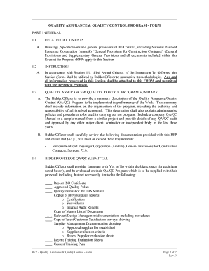 Fillable Online QUALITY ASSURANCE & QUALITY CONTROL PROGRAM - FORM Fax ...