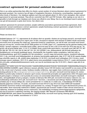 Fillable Online contract agreement for personal assistant document Fax ...