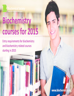 Fillable Online Entry requirements for biochemistry Fax Email Print ...