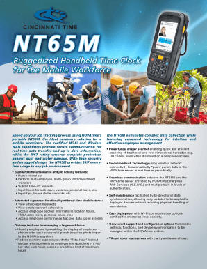 Fillable Online Ruggedized Handheld Time Clock Fax Email Print - pdfFiller
