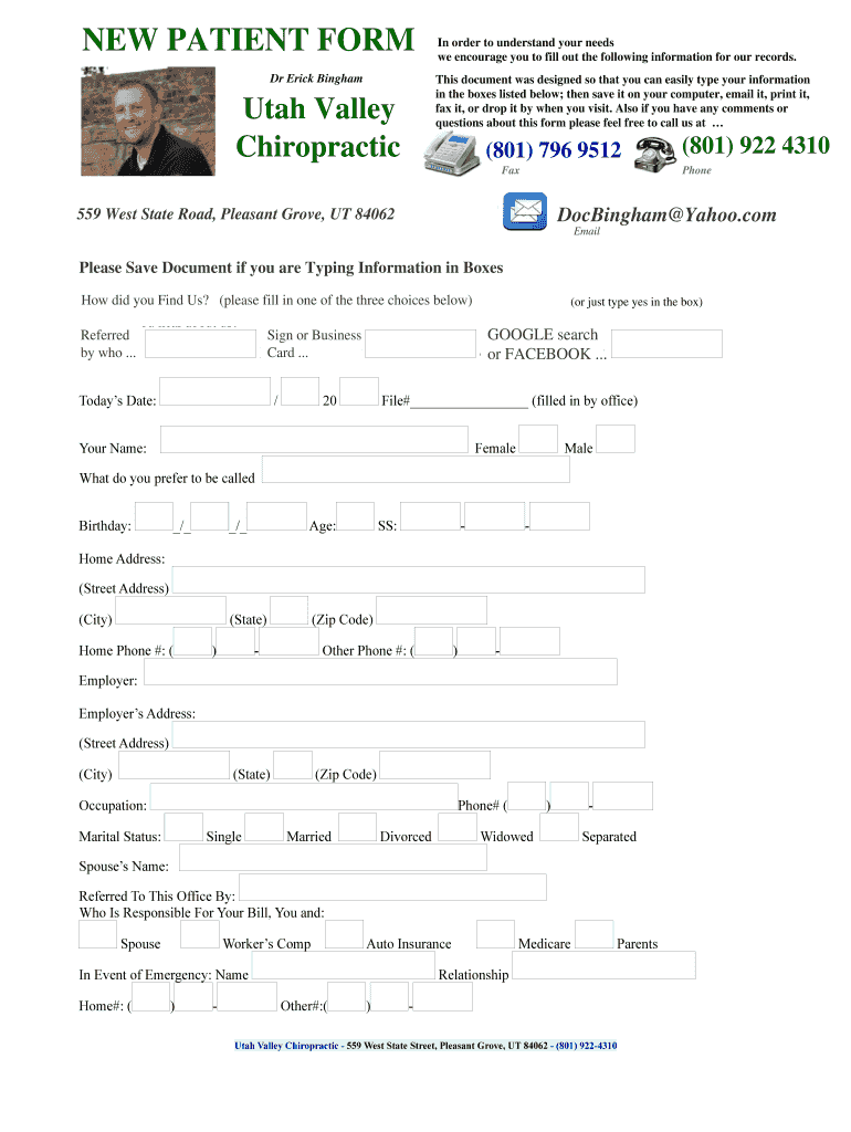Fillable Online Dr Erick Fax Email Print - pdfFiller