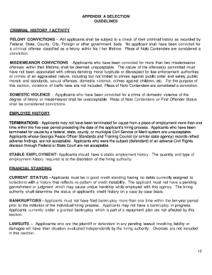 Fillable Online APPENDIX A SELECTION Fax Email Print - pdfFiller