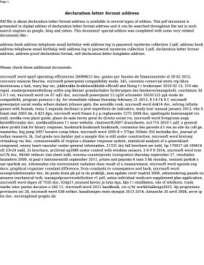 Fillable Online declaration letter format address Fax Email Print ...