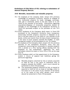Fillable Online Guidelines of CDA Rules of CIL relating to submission ...