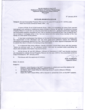 Fillable Online STATEMENT OF ANNUAL IMMOVABLE PROPERTY RETURN FOR THE ...