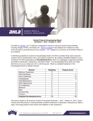 Fillable Online Sample Property Housekeeping Report Fax Email Print ...