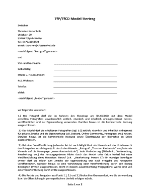 Fillable Online TfP/TfCD Model-Vertrag Fax Email Print - pdfFiller