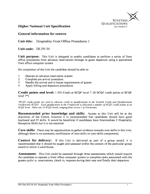 Fillable Online Hospitality Front Office Procedures 1 Fax Email Print ...