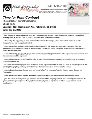 Fillable Online Time for Print Contract Fax Email Print - pdfFiller