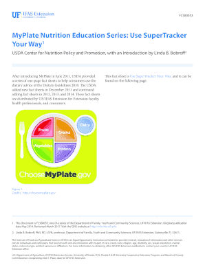 Fillable Online MyPlate Nutrition Education Series: Use SuperTracker ...