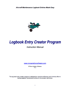 Fillable Online Aircraft Maintenance Logbook Entries Made Easy Fax ...