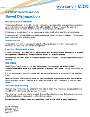 Fillable Online Bowel Disimpaction Fax Email Print - pdfFiller