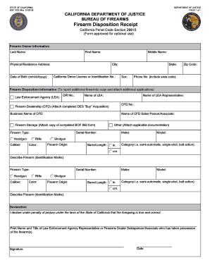 Fillable Online California Penal Code Section 29810 Fax Email Print ...