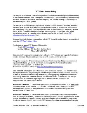 Fillable Online STP Data Access Policy Fax Email Print - pdfFiller
