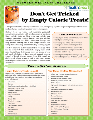 Fillable Online OCTOBER WELLNESS CHALLENGE Fax Email Print - pdfFiller
