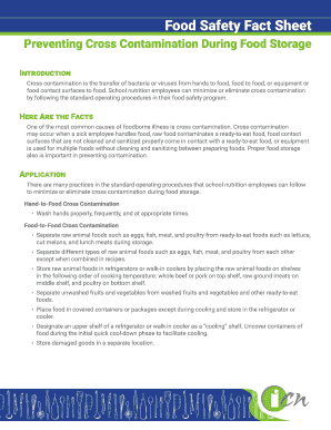 Fillable Online Preventing Cross Contamination During Food Storage Fax ...
