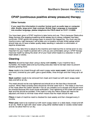 Fillable Online CPAP (continuous positive airway pressure) therapy Fax ...