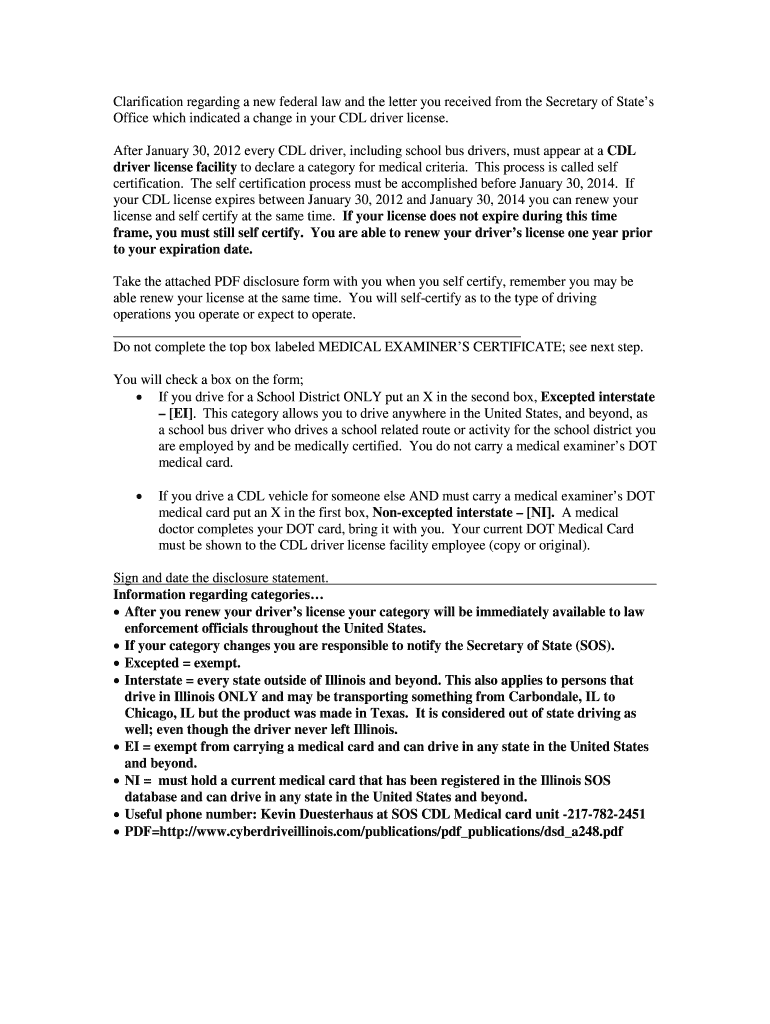 Fillable Online Clarification regarding a new federal law and the ...