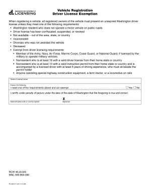 Fillable Online Driver License Exemption Fax Email Print - pdfFiller