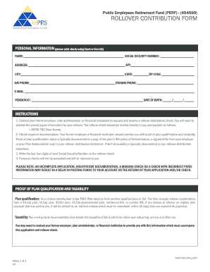 Fillable Online Rollover Contribution Template Fax Email Print - pdfFiller