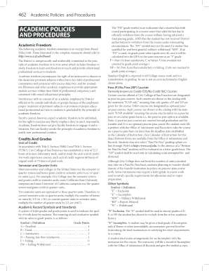 Fillable Online 462 Academic Policies and Procedures Fax Email Print ...