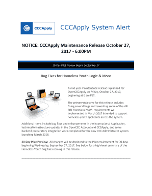 Fillable Online CCCApply System Alert Fax Email Print - pdfFiller