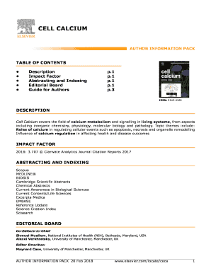 Fillable Online Cell Calcium covers the field of calcium metabolism and ...