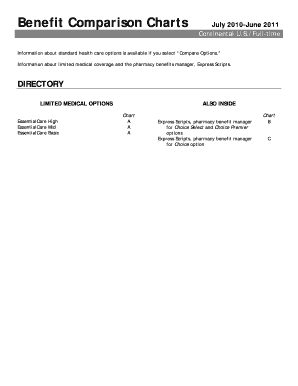 Fillable Online Benefit Comparison Charts Fax Email Print - pdfFiller