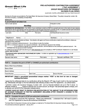 Fillable Online (PAC AGREEMENT) Fax Email Print - pdfFiller
