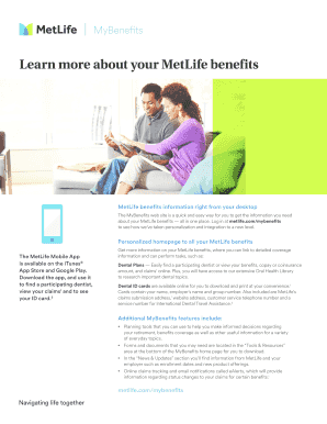 Fillable Online Learn more about your MetLife benefits Fax Email Print ...