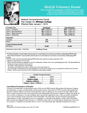 Fillable Online MetLife Voluntary Dental Fax Email Print - pdfFiller