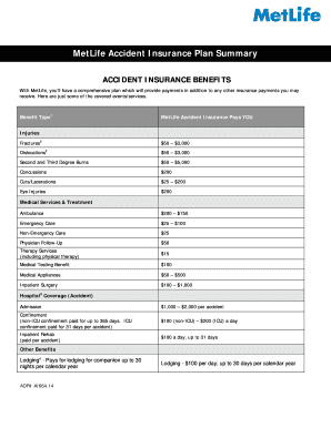 Fillable Online With MetLife, youll have a comprehensive plan which ...