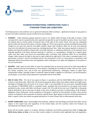 Fillable Online Planson International Fax Email Print - pdfFiller