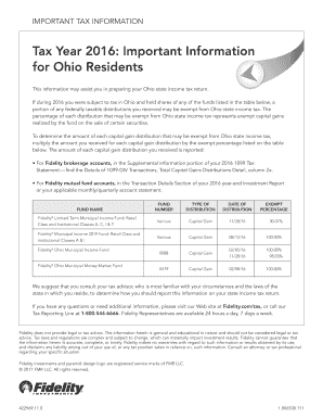 Fillable Online Tax Year 2016: Important Information Fax Email Print ...