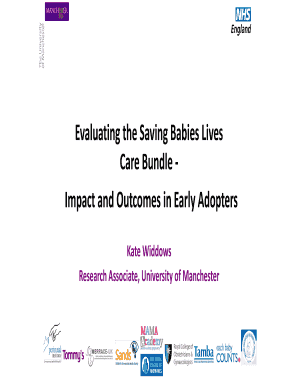 Fillable Online Evaluating the Saving Babies Lives Fax Email Print ...