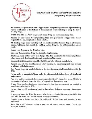 Fillable Online TRIGGER TIME INDOOR SHOOTING CENTER, INC Fax Email Print - pdfFiller